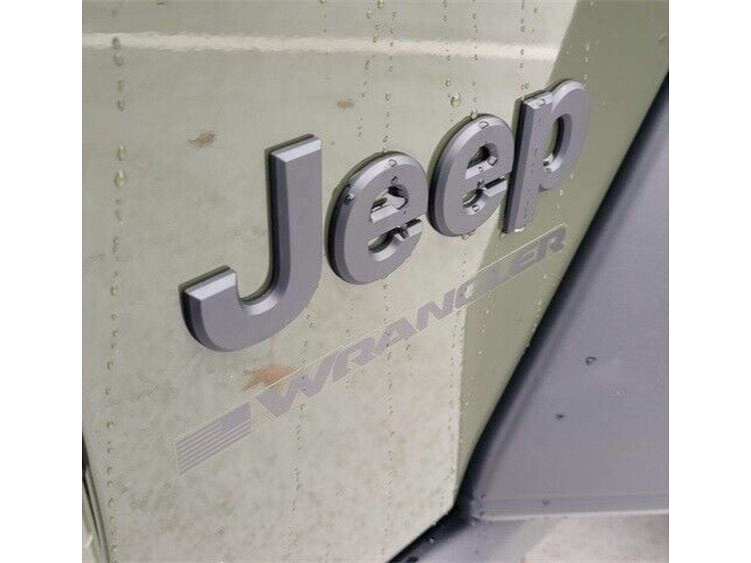 Genuine Mopar Decal Wrangler With American Flag Low Gloss Black For ...