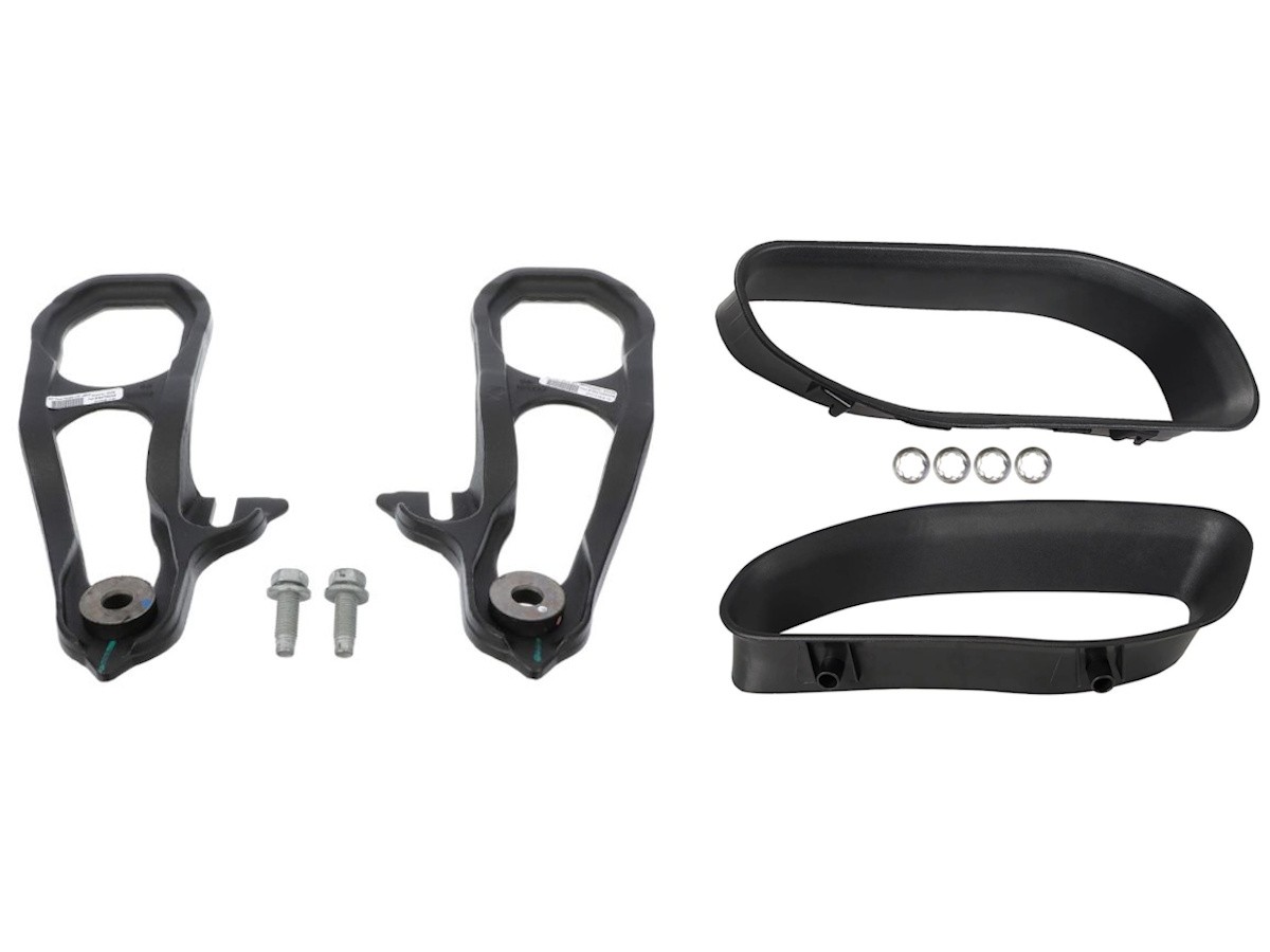 Mopar Front Bumper Tow Hook Kit Black Set Of Two With Black Bezels ...