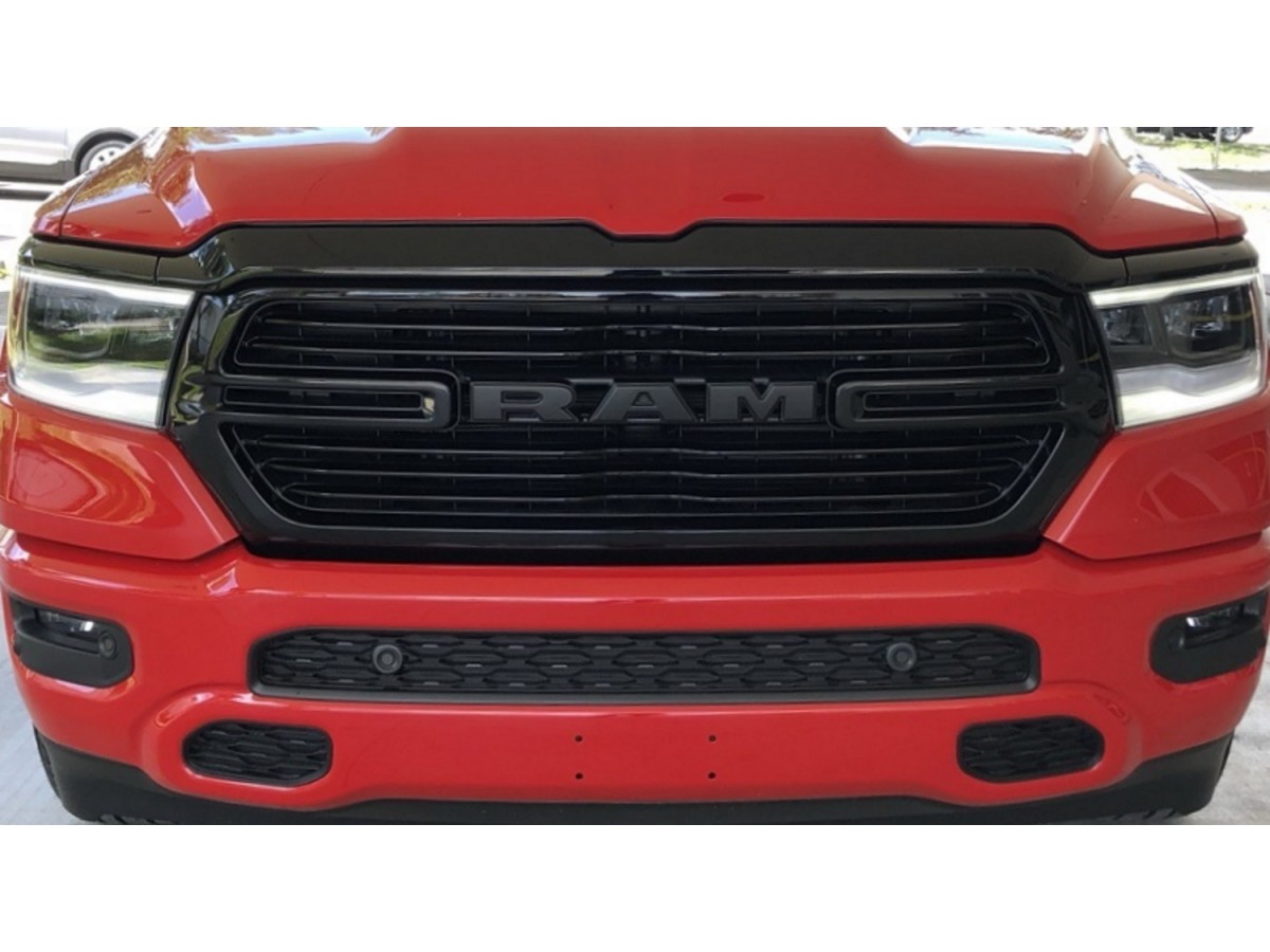 Mopar Emblem Blacked Out RAM Front Grille Badge - 68298470AA | Mopar ...