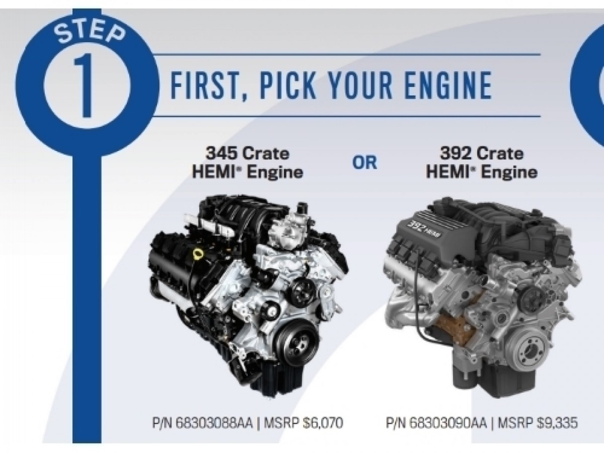 Mopar 392 Crate Engine 6.4L SRT Gen III HEMI V8 - 68303090AC | Mopar ...