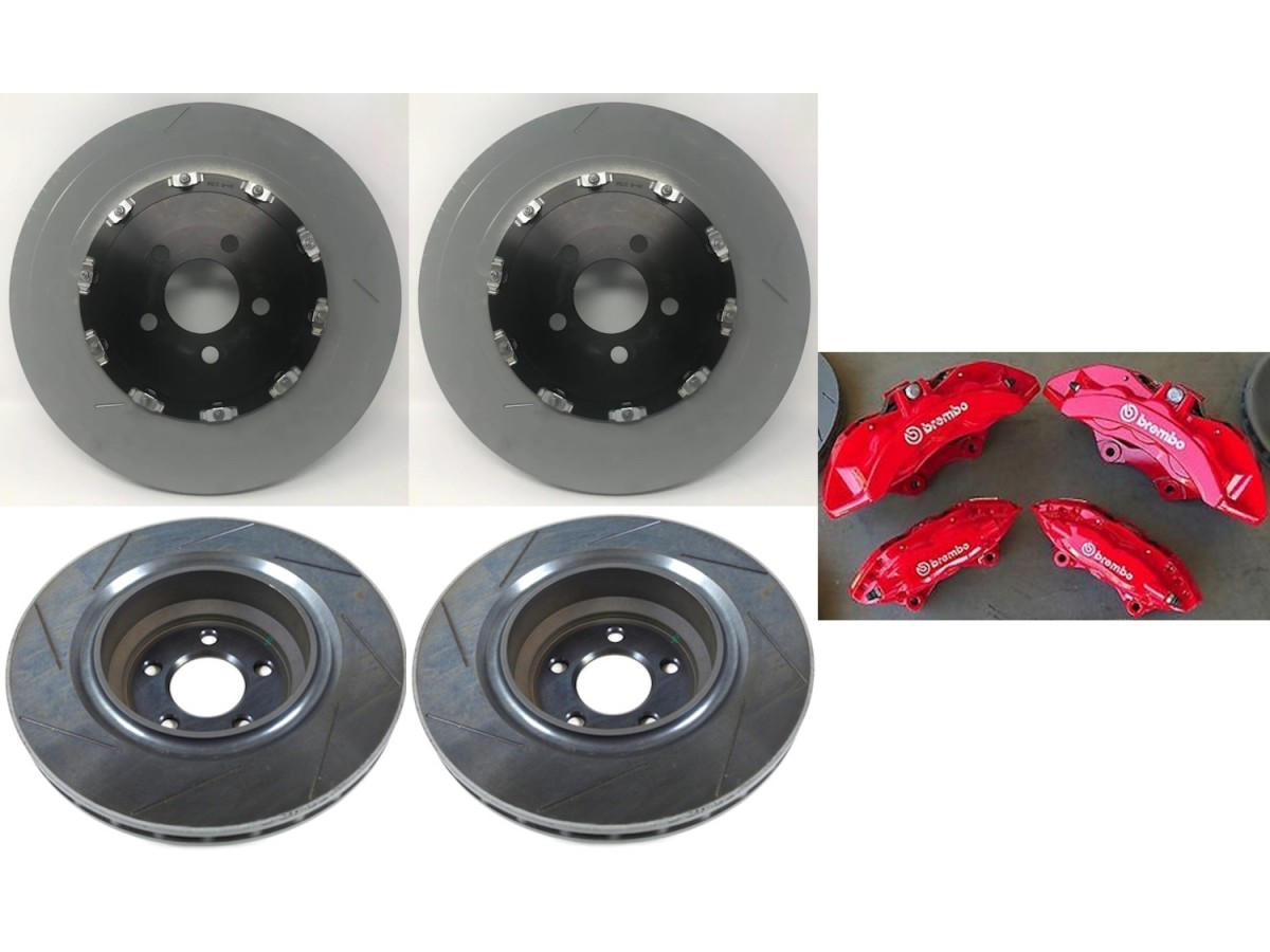 Mopar BR7 Brake Package With Rotors Brake Pads And Red Brembo Calipers ...