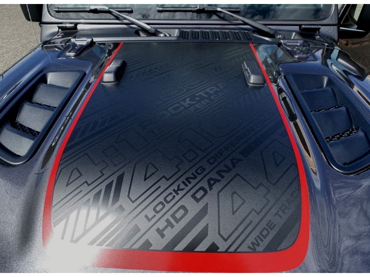 Mopar Hood Decal Recon Black Red For Rubicon Hood - 68510809AA | Mopar ...