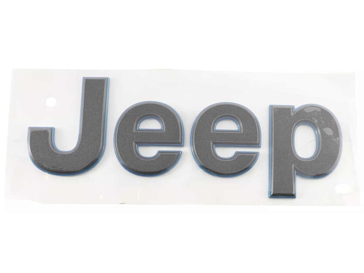 Mopar Fender Emblem Jeep In Dark Gray With Blue Outline From 4xe ...