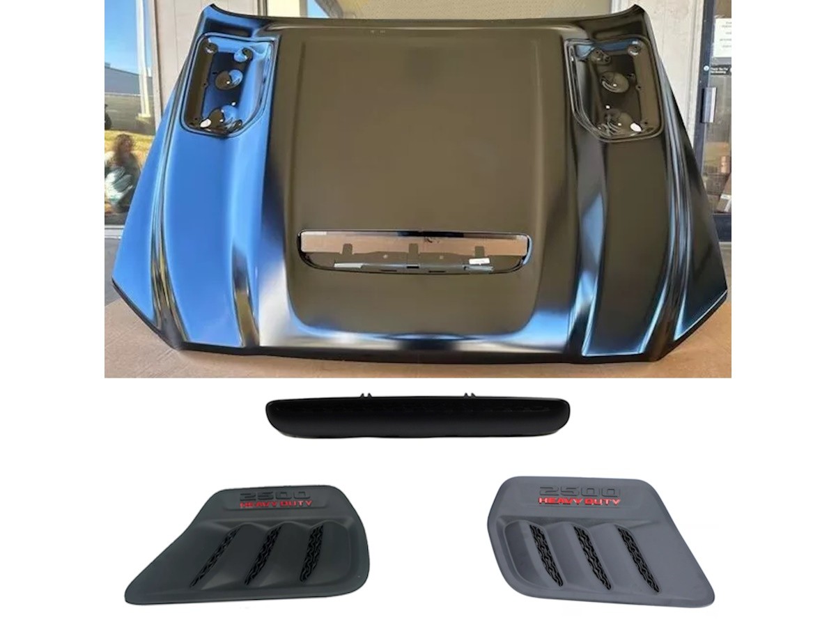 Mopar Sport Hood Kit Unpainted With 2500 Vent Bezels & Silencer Pads ...