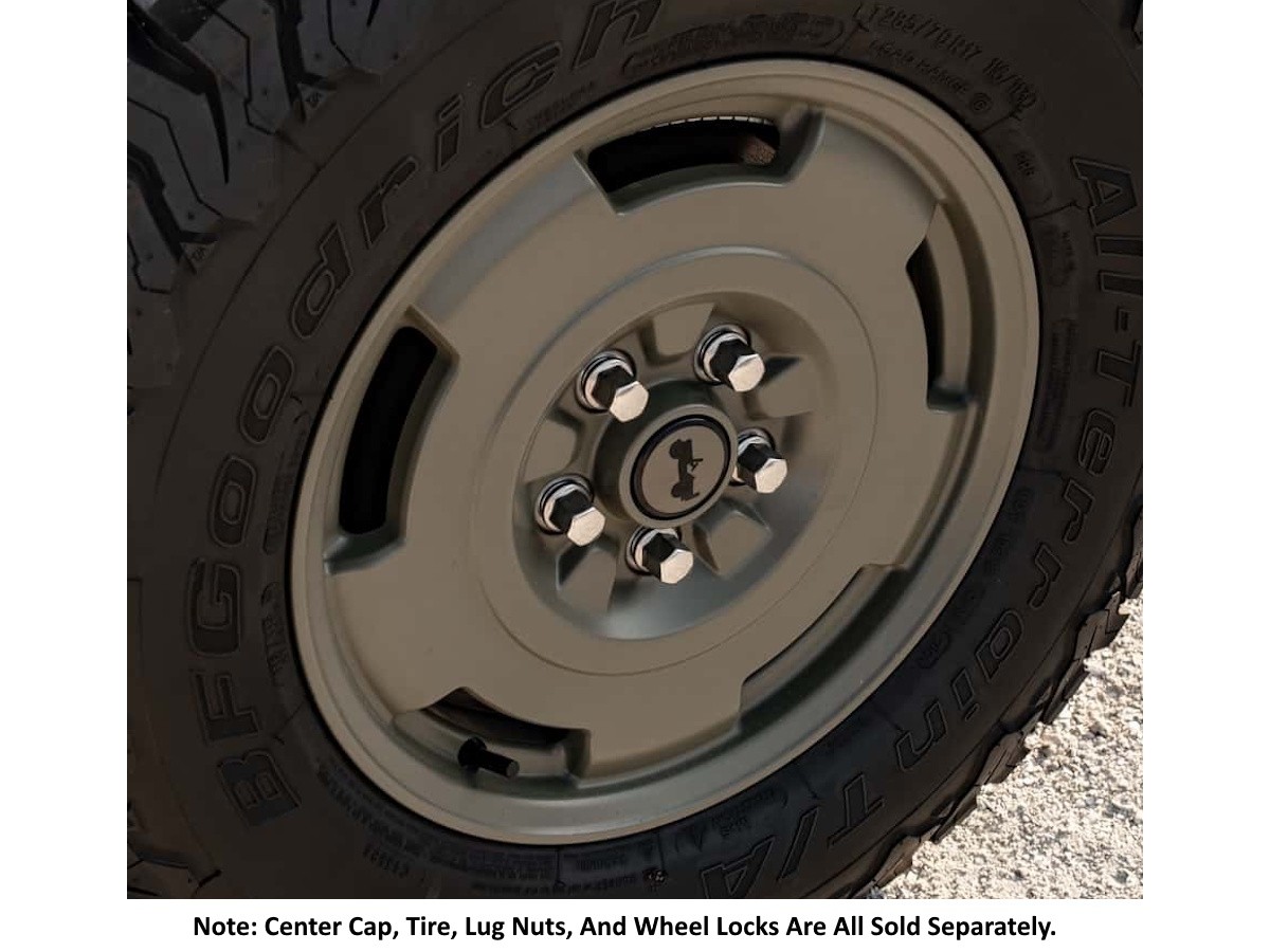 Mopar 17x7.5 Inch Willy's 41 Edition Aluminum Wheel With Olive Green ...