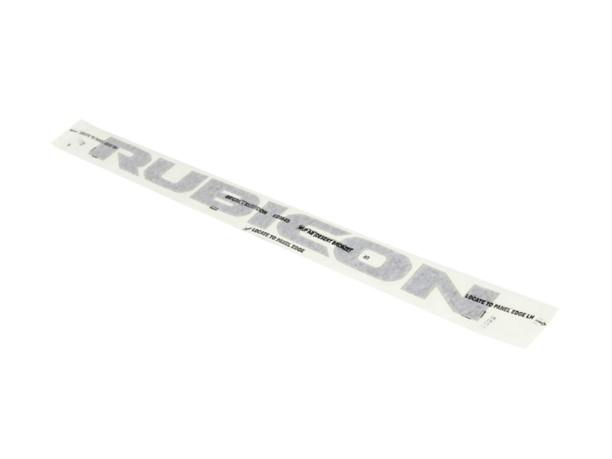 Mopar Hood Side Decal Rubicon Black Bronze - 6BM45WUPAB | Mopar Genuine ...