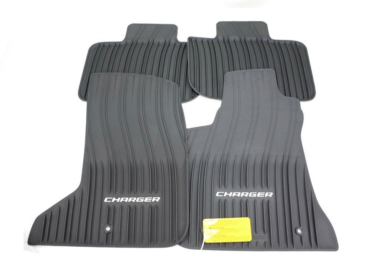 Genuine Mopar Rubber Mats W/ Charger Logo AWD - 82212237AC | Mopar ...
