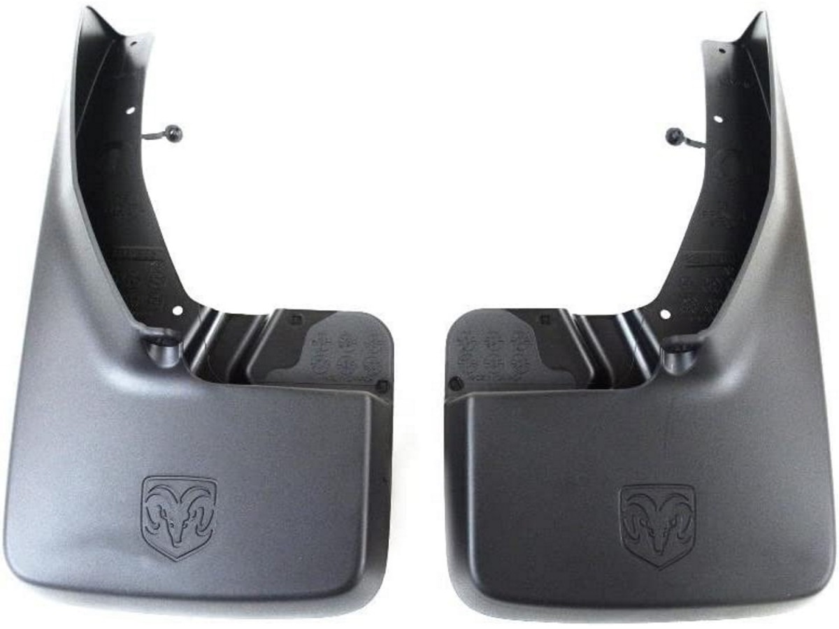 Mopar Splash Guards Front Molded Black W/O Fender Flares - 82212287AC ...