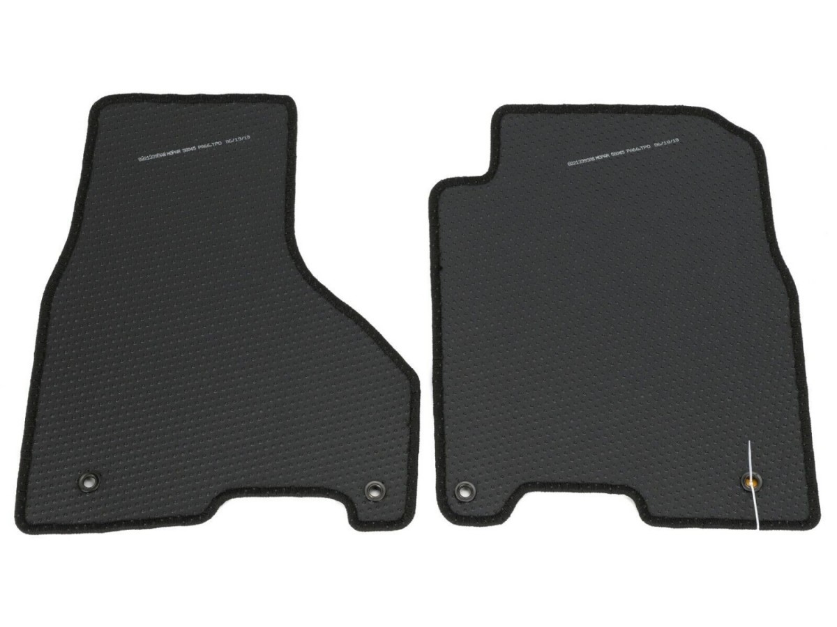 Mopar Floor Mats Crew & Mega Cab Front Two Black - 82213395AB | Mopar ...