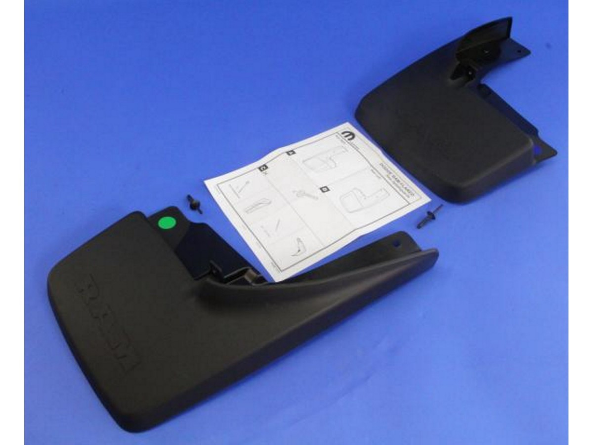 Mopar Splash Guards Rear Molded Black W/ Fender Flares - 82214136 ...