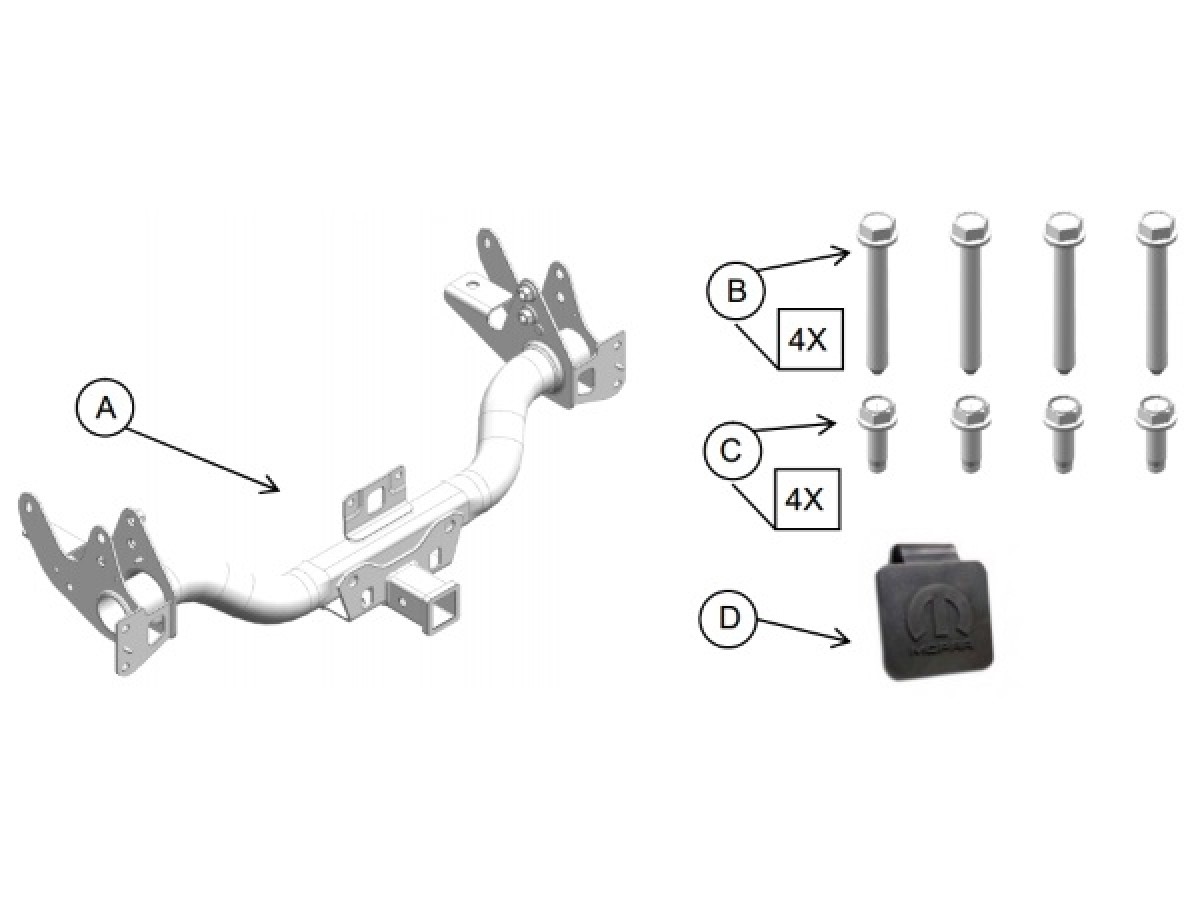 Mopar Hitch Receiver - 82215222AD | Mopar Genuine Parts