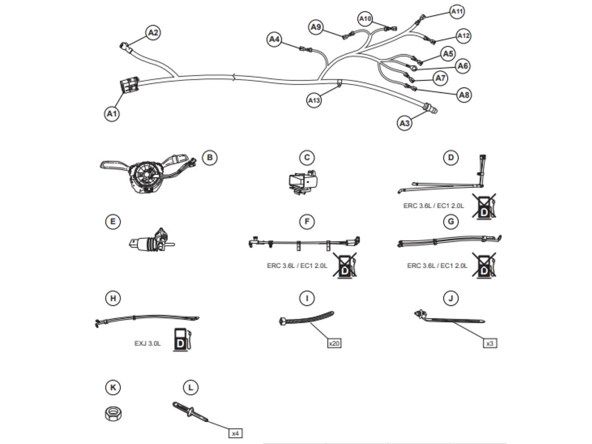 Mopar Hard Top Wiring Kit - 82215312AF | Mopar Genuine Parts
