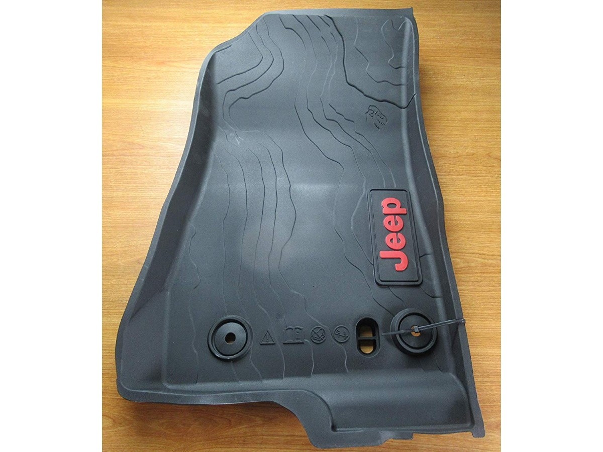 Mopar All Weather Rubber Mats Kit Of Four For Front And Rear Black With ...