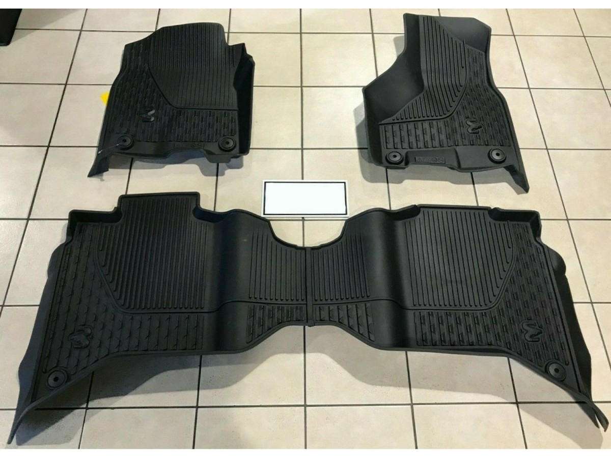Mopar All Weather Mats Crew Cab Bench Seats Black - 82215766AC | Mopar ...