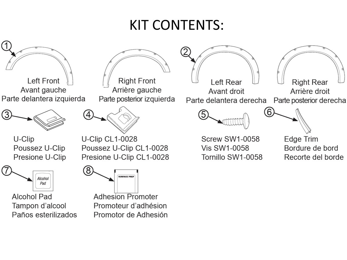 Mopar Wheel Flares - Off Road Style - 82215817 | Mopar Genuine Parts