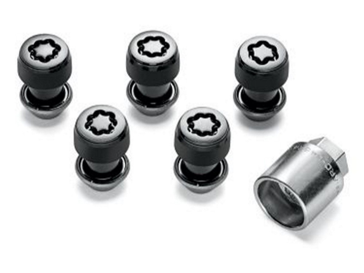 Mopar M14 x 1.5 Black Wheel Locks Kit Of Five - 82216386AA | Mopar ...