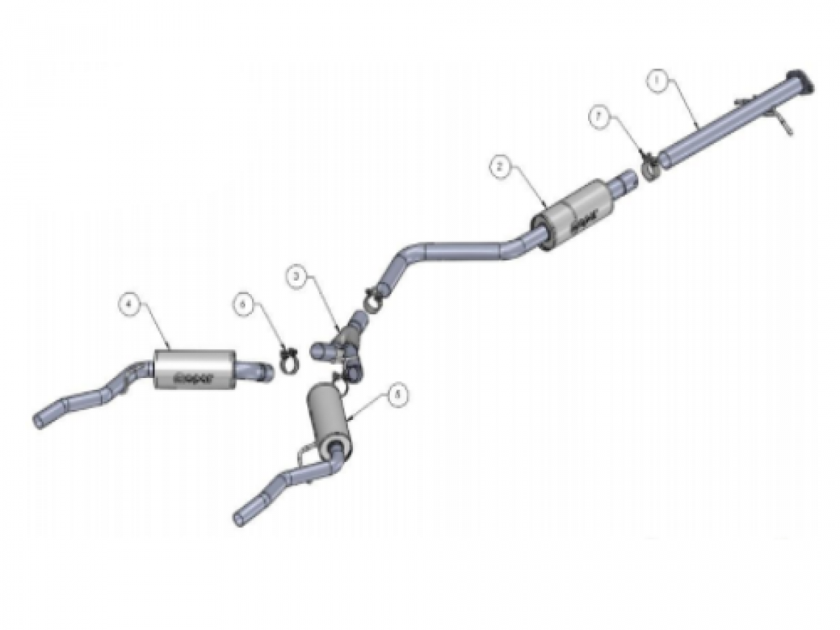 Mopar Performance Cat Back Exhaust System 2.4L - P5156165 | Mopar ...